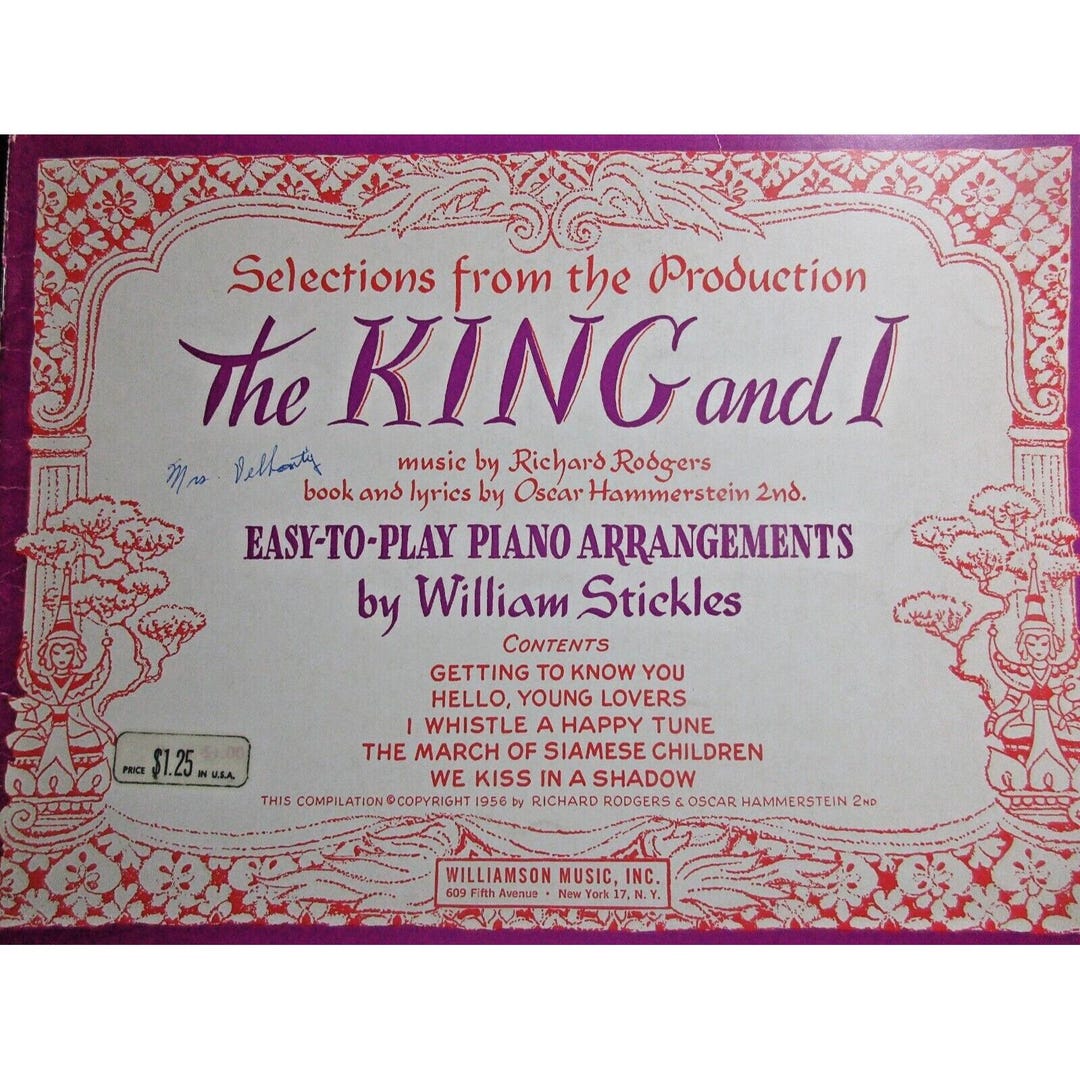 Piano - the King and I Selections From the Production - Easy ...