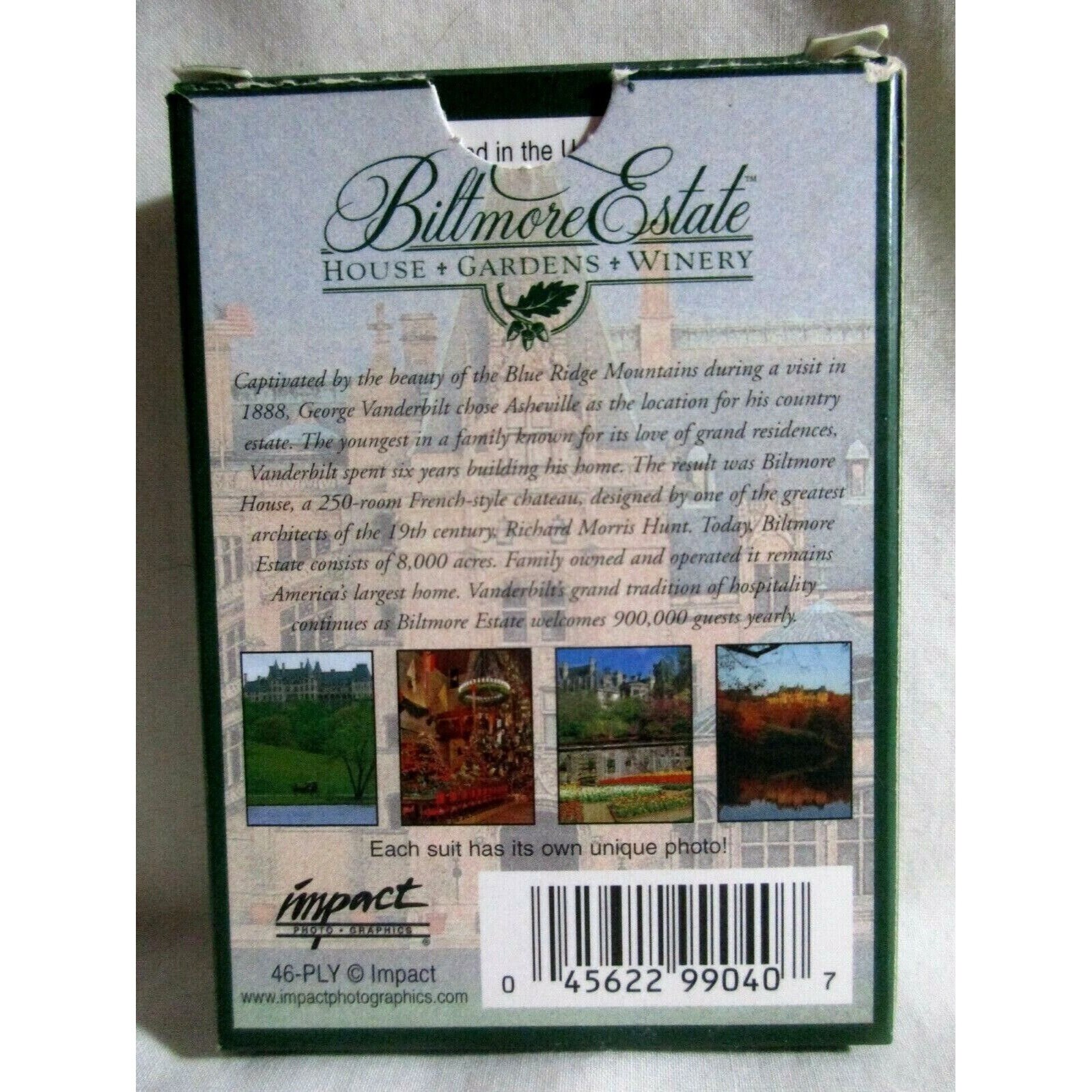 Biltmore Estate Playing Cards House Gardens Winery USA Vintage - Etsy