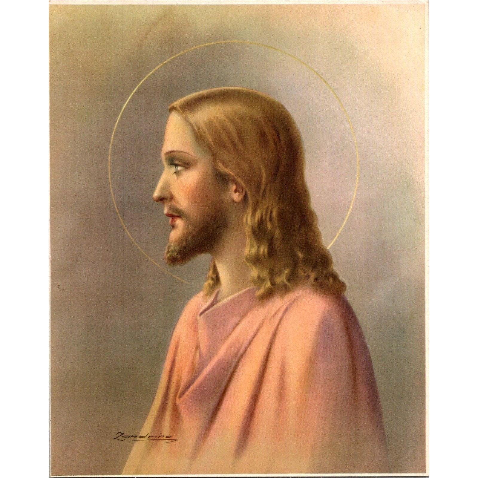 Jesus Christ With Halo Religious Frameable Print - Italy 8" X 10" - Etsy