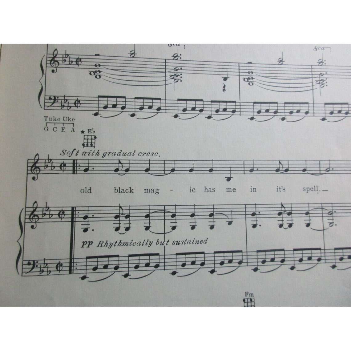 That Old Black Magic - Sheet Music for Piano Lyrics Guitar 1942 Famous ...