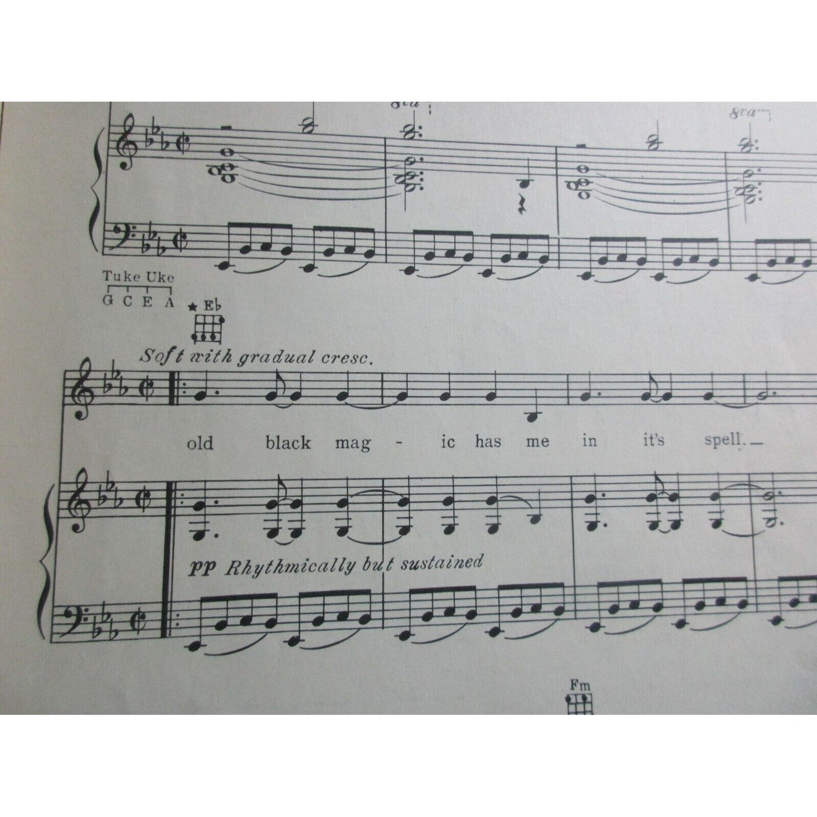 That Old Black Magic - Sheet Music for Piano Lyrics Guitar 1942 Famous ...