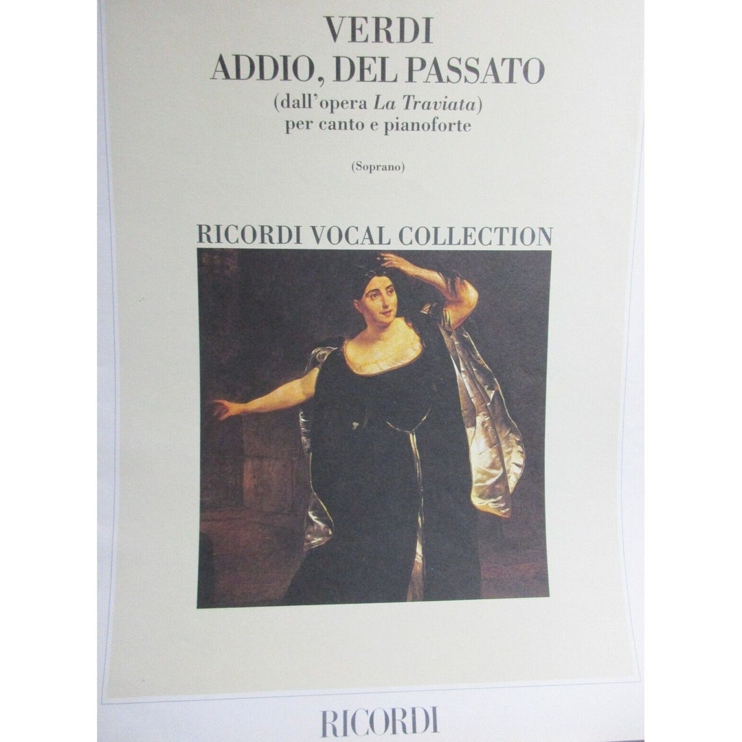 Verdi Addio, Del Passato-ricordi Vocal Collection for Soprano Voice ...