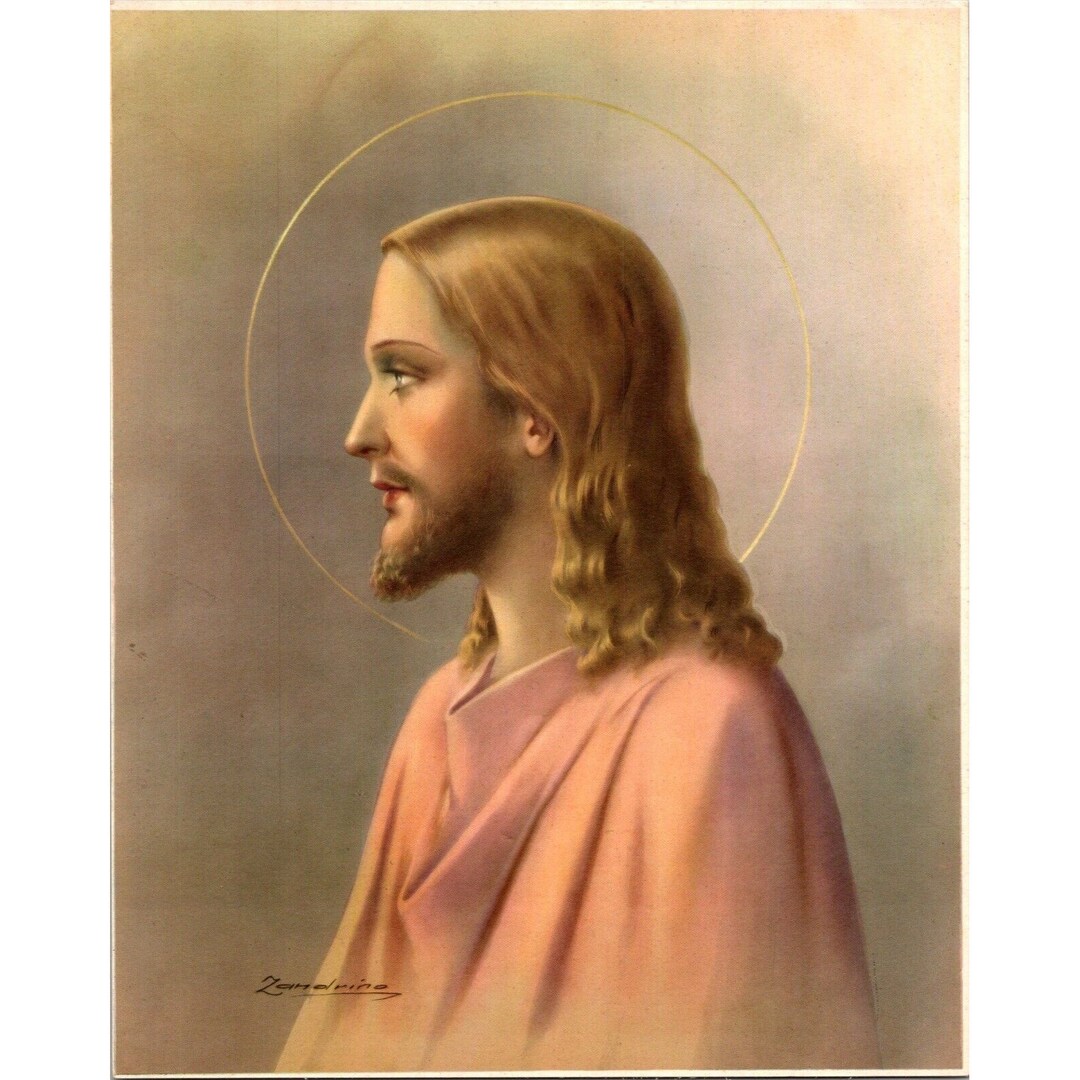 Jesus Christ With Halo Religious Frameable Print - Italy 8" X 10" - Etsy