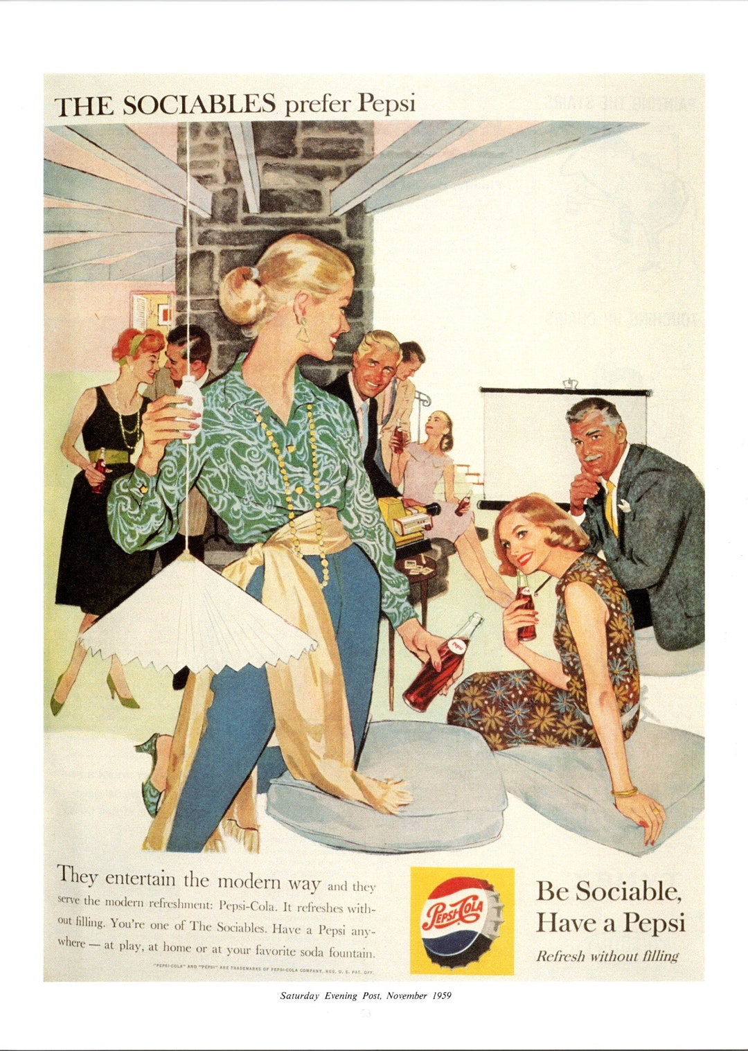 Pepsi-colo the Sociables Prefer Pepsi Poster - Digital Download From ...