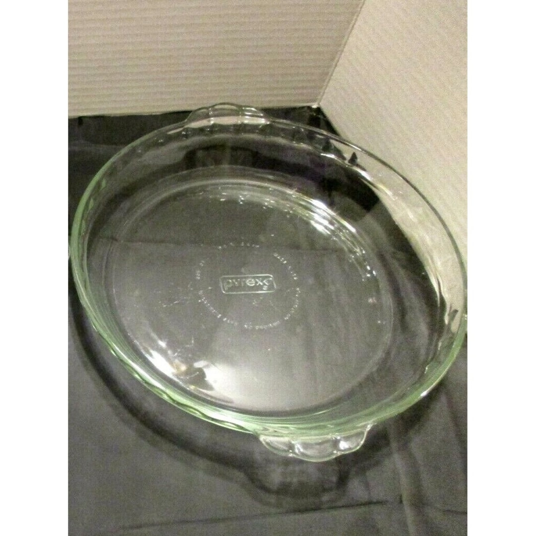 Pyrex 9.5"/24cm Deep Pie Plate Fluted With Side Handles #229 Clear ...