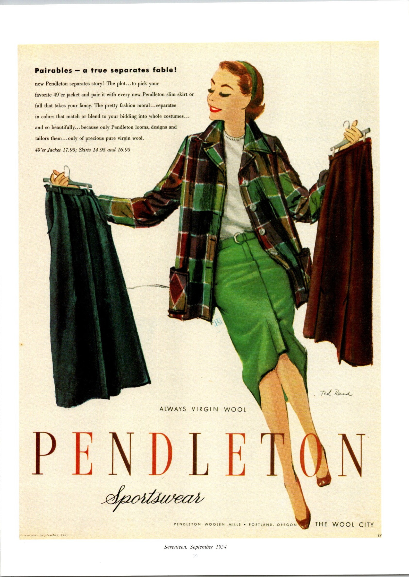 Pendleton Sportswear Always Virgin Wool Poster - Digital Download From ...