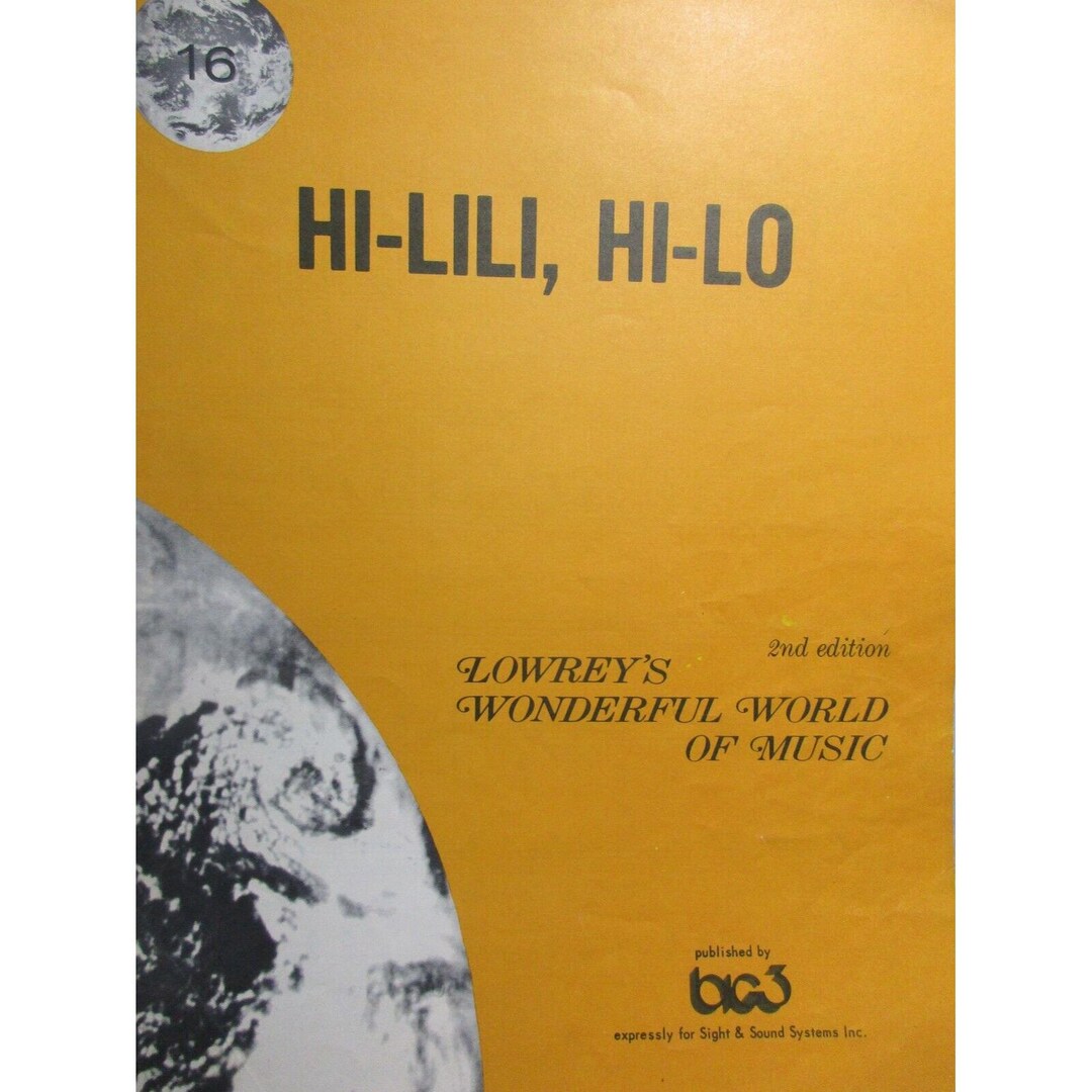 Hi-lili, Hi-lo - Organ Sheet Music From Lowrey Music Key of C #16 - Etsy