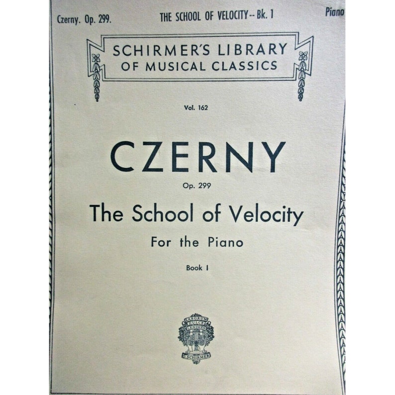 Czerny the School of Velocity for the Piano Bk 1 - Op 299 Vol.162 ...