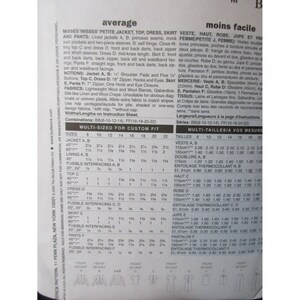 Butterick Pattern 4355 Sizes 8 14 Misses Petite Jacket Top Dress Skirt ...