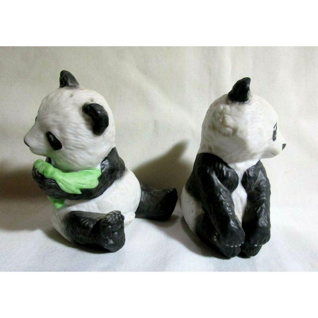 Franklin Mint Noah's Ark Panda Salt & Pepper Shaker Ceramic Set 3" Tall ...