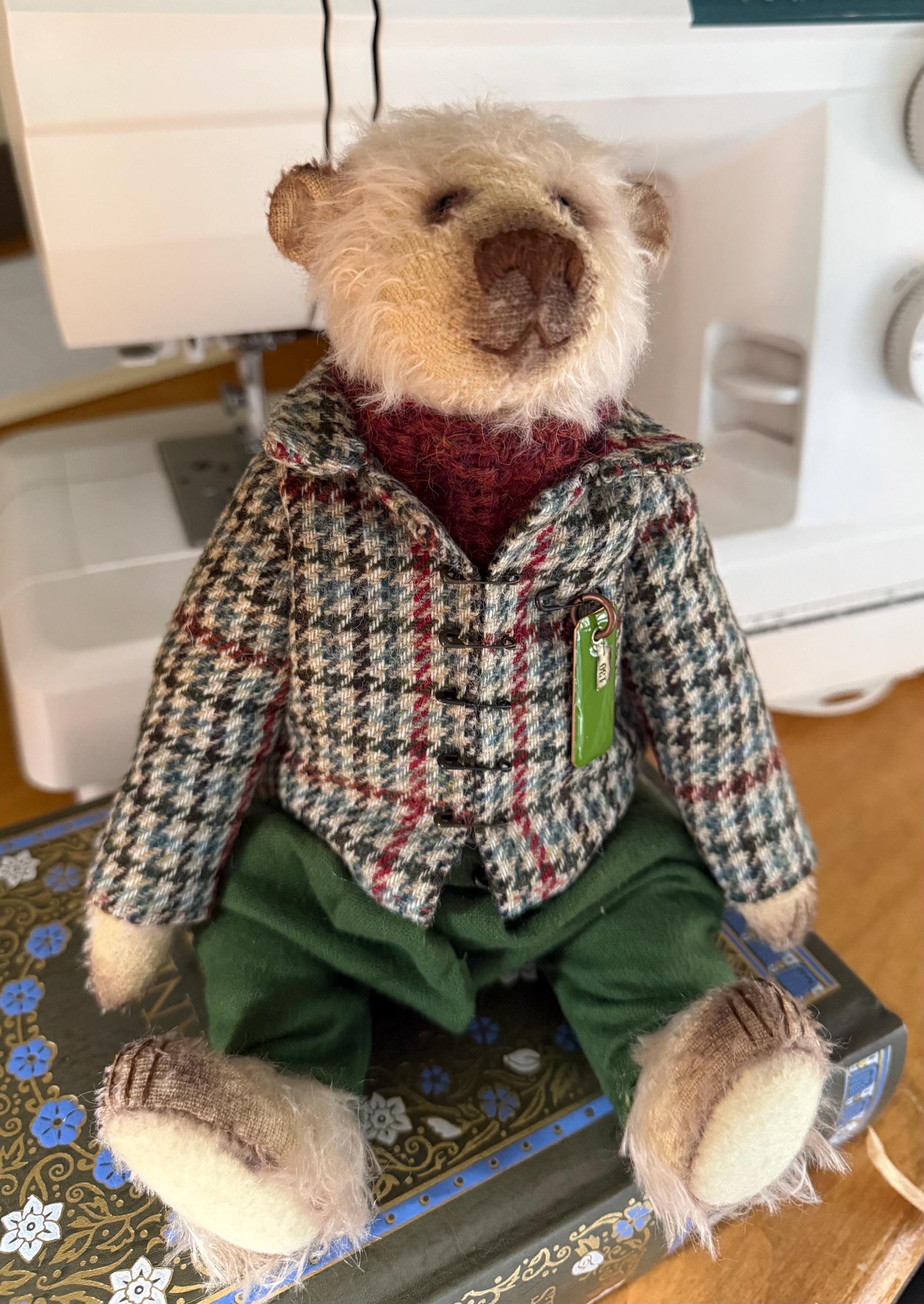 Artist Mohair Teddy Bear in Flannel Trousers and Wool Jacket - Etsy