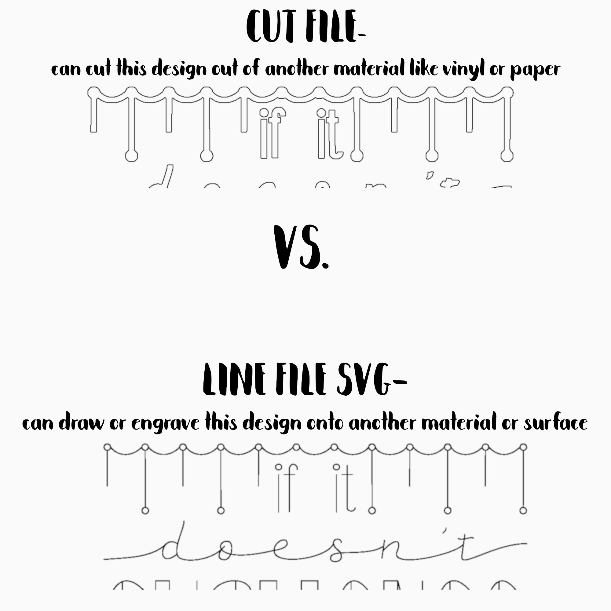 Hand Lettering SVG Line Art-if It Doesn't Challenge You It Doesn't ...