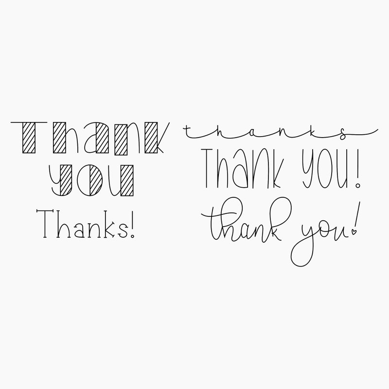 Thank You Cursive Font - Etsy