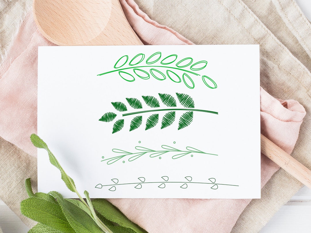 Leaves SVG Line Art - Etsy