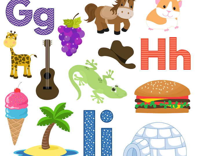 Alphabet Clipart Part 5- ABC clip art - OPQR - School clip art ...