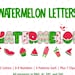Watermelon Letters Clipart, Alphabet Letters SVG, Doodle Letters PNG ...