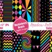 Rainbow Patterns Digital Scrapbook Paper Volume 3, Rainbow Paper ...