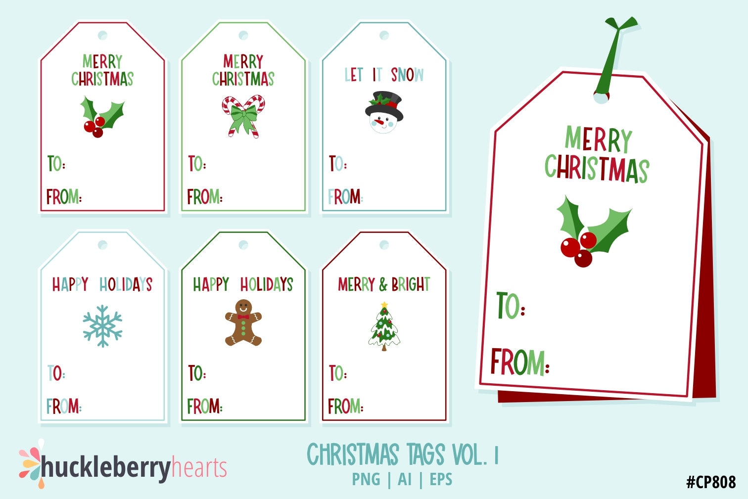 Christmas Gift Tag Clipart