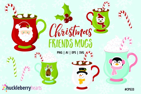 Christmas Clipart Christmas SVG Christmas Mugs Mug Clipart - Etsy