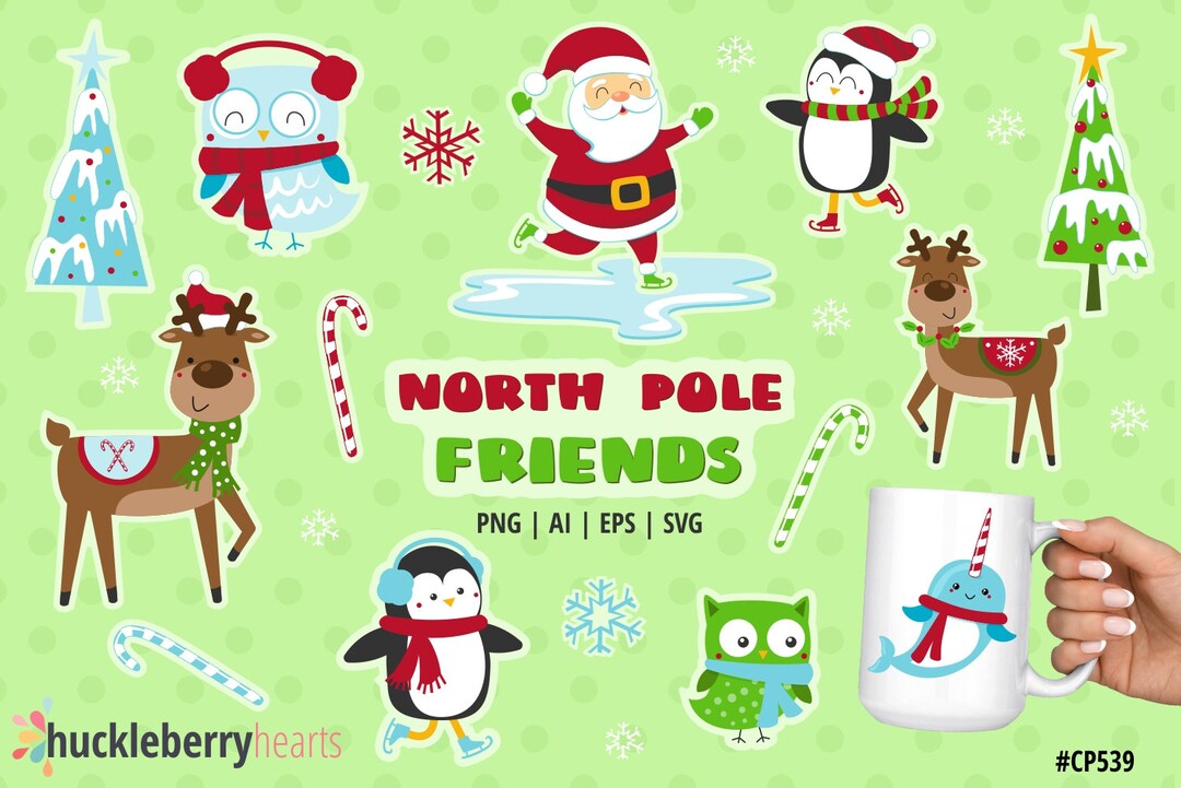 Christmas Clipart, Christmas SVG, North Pole Clipart, Christmas ...