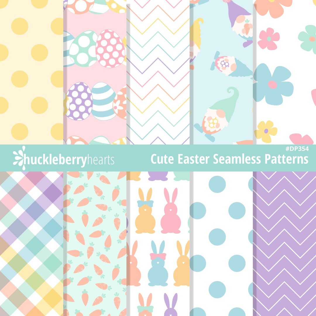 Cute Easter Digital Patterns, Seamless Easter Patterns, Easter Digital ...
