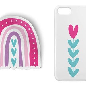 Rainbow Clipart, Valentine Rainbow SVG, Valentine Rainbow PNG, Cute ...