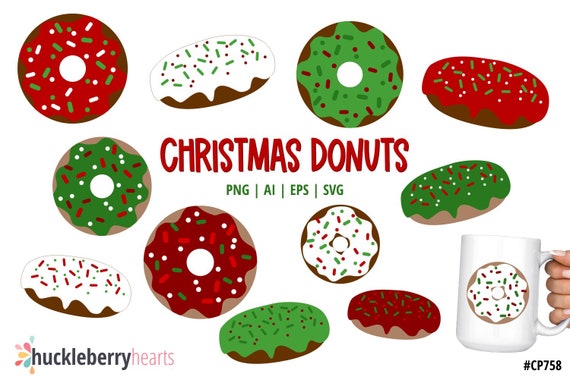 Christmas Donut Clipart Christmas Donut Svg Donut Svg - Etsy