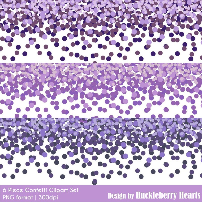 Purple Confetti - Etsy