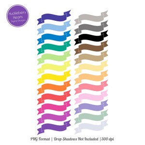 72 Solid Banners in 24 Colors and 3 Styles With Transparent Background ...