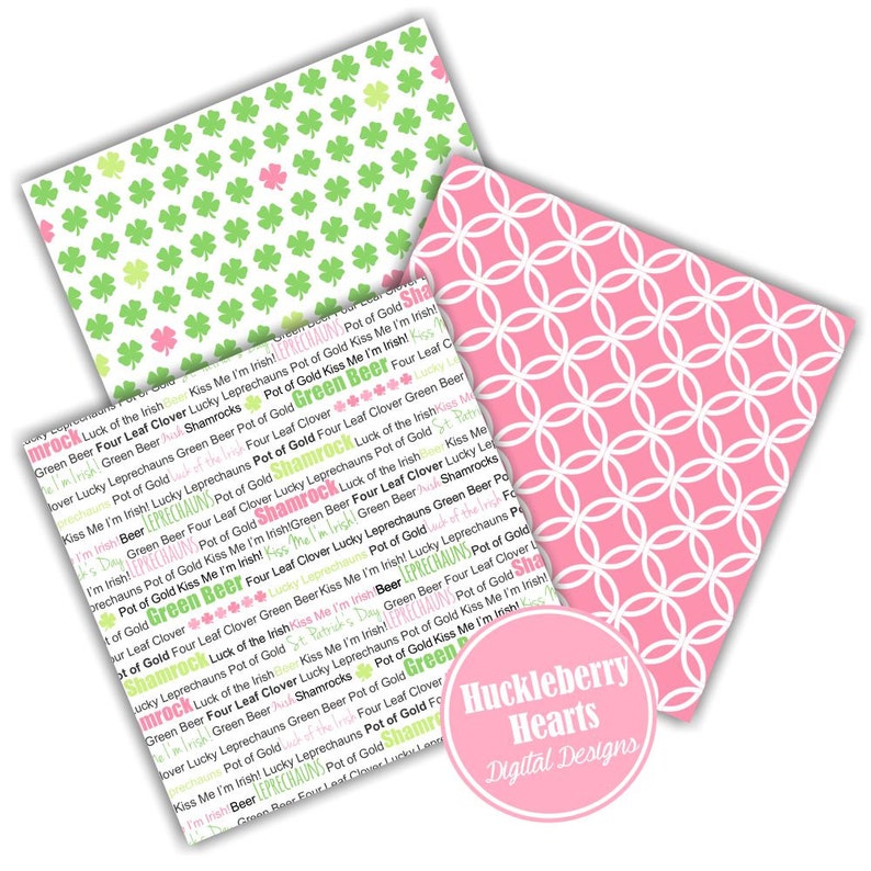 St Patricks Day Digital Paper Scrapbook Paper Backgrounds - Etsy