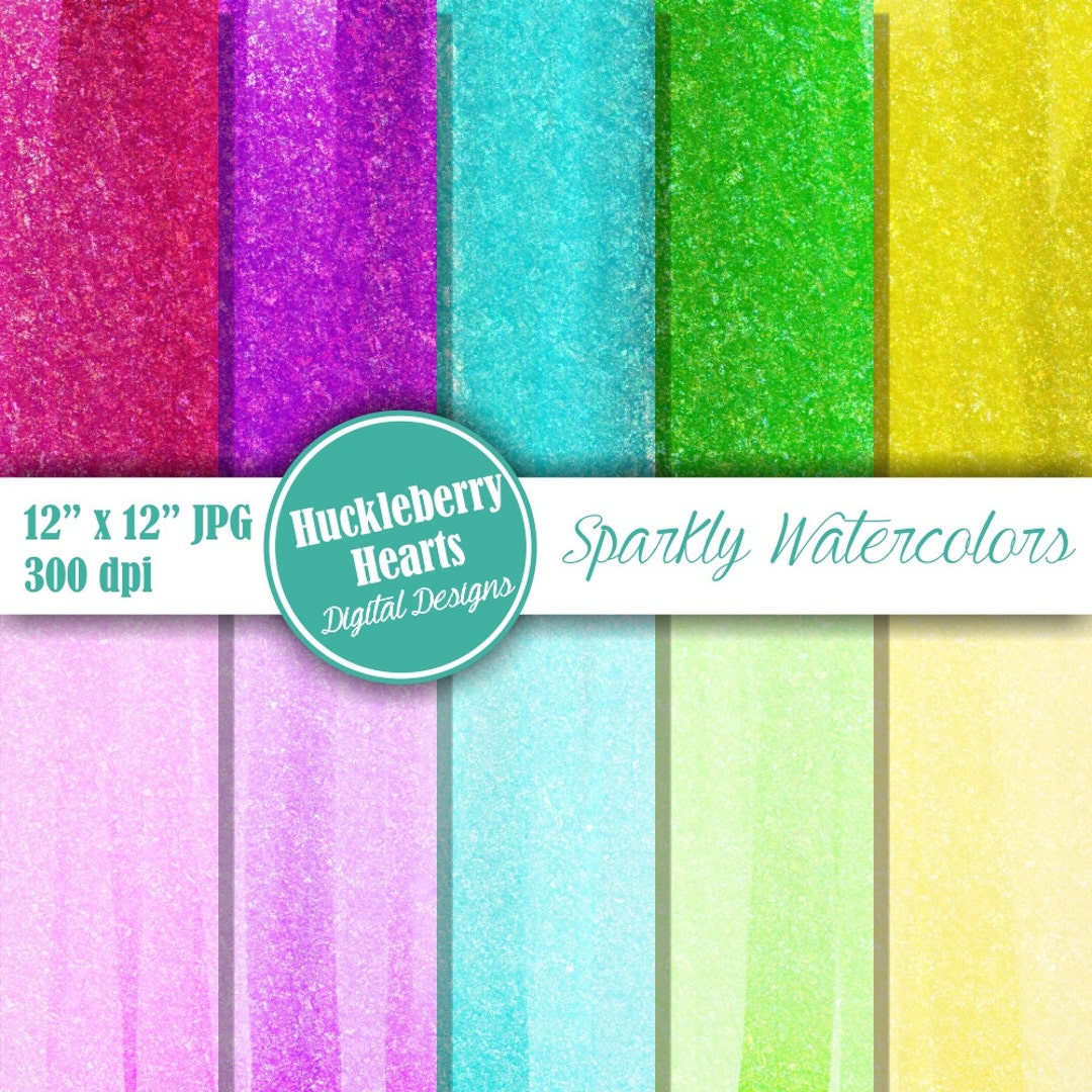 Glitter Watercolor, Watercolor Background, Sparkly Watercolor, Digital ...
