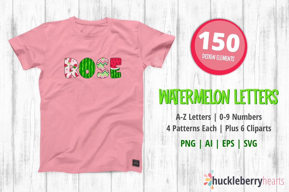 Watermelon Letters Clipart, Alphabet Letters SVG, Doodle Letters PNG ...