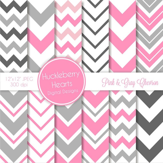 Pink Chevron Scrapbook Paper