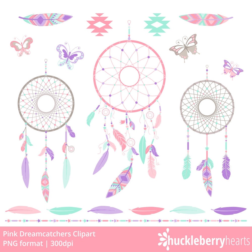 Dreamcatcher Clipart, Dream Catcher Clipart, Tribal, Boho, Printable ...