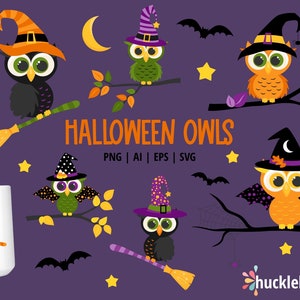 Halloween Clipart, Halloween Owls, Owl Clipart, Fall, Printable ...
