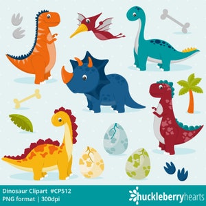 Dinosaur Clipart, Dinosaur SVG Bundle, Cute Dino Clipart Set, Dinosaur ...