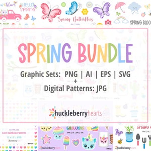 Spring Clipart Bundle, Spring SVG Bundle, Spring Graphics Bundle ...