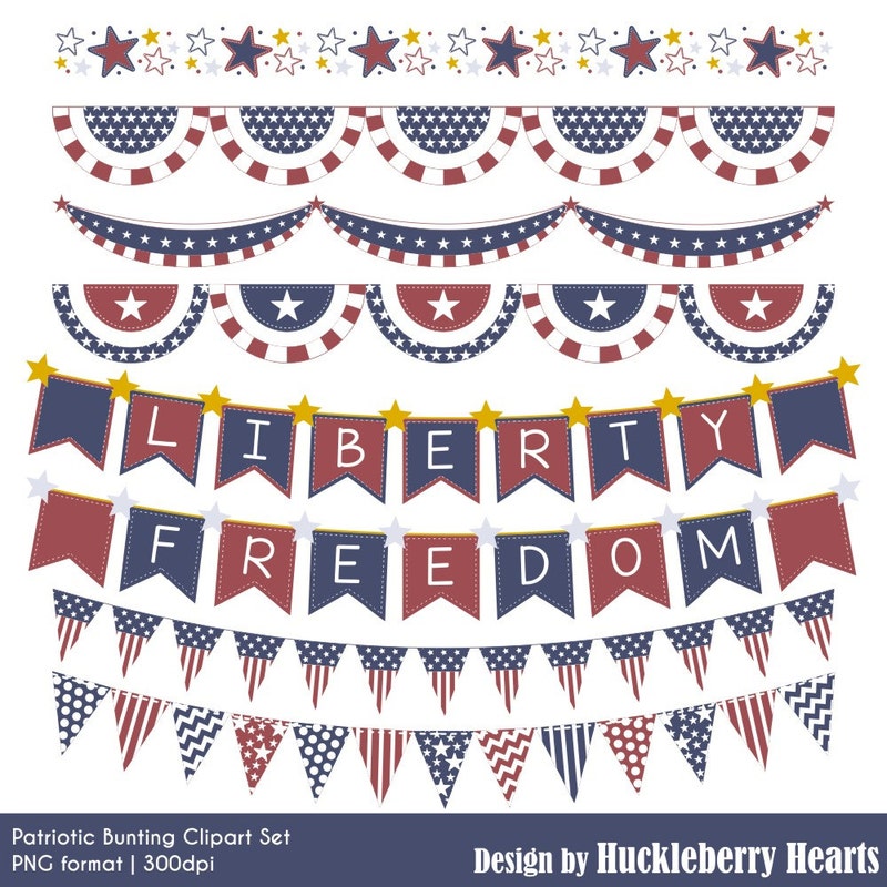 Patriotic Bunting - Etsy