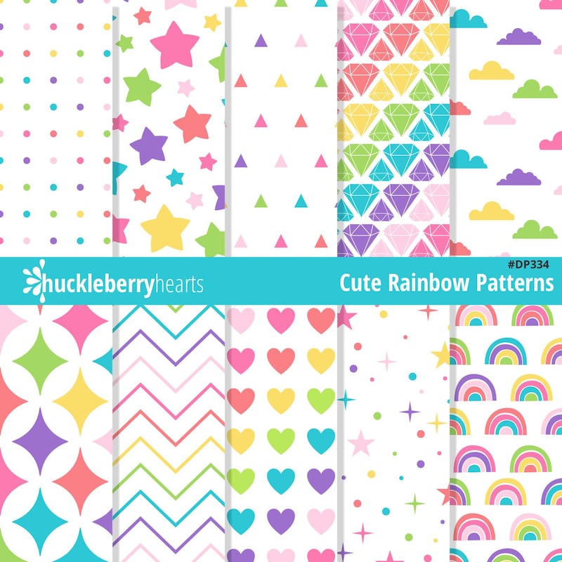 Rainbow Hearts - Etsy