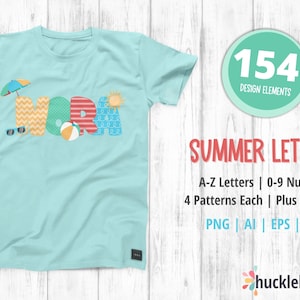 Summer Letters Clipart, Alphabet Letters Svg, Summer Letters ...