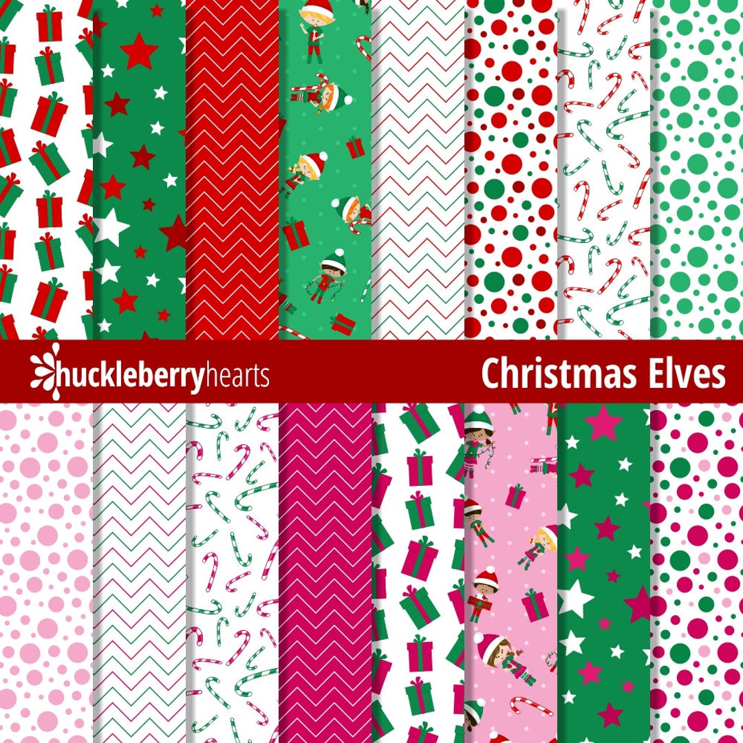 Christmas Digital Paper, Christmas Scrapbook Paper, Digital Christmas ...