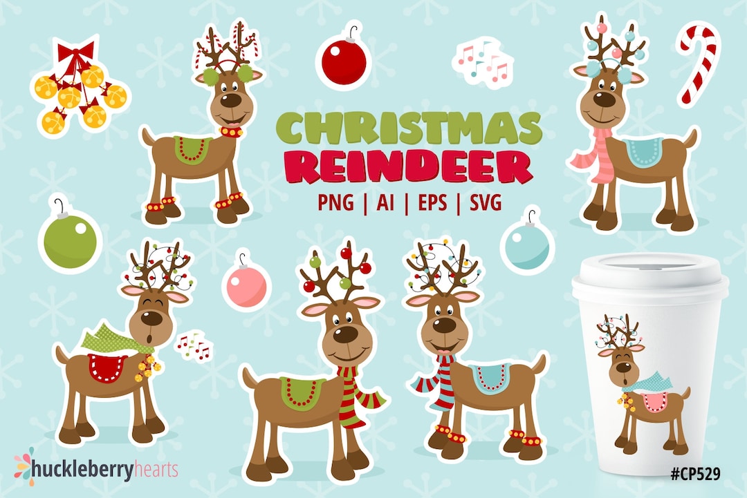 Reindeer Clipart, Christmas Clipart, Christmas Reindeer Clipart ...
