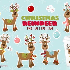 Reindeer Clipart, Christmas Clipart, Christmas Reindeer Clipart ...