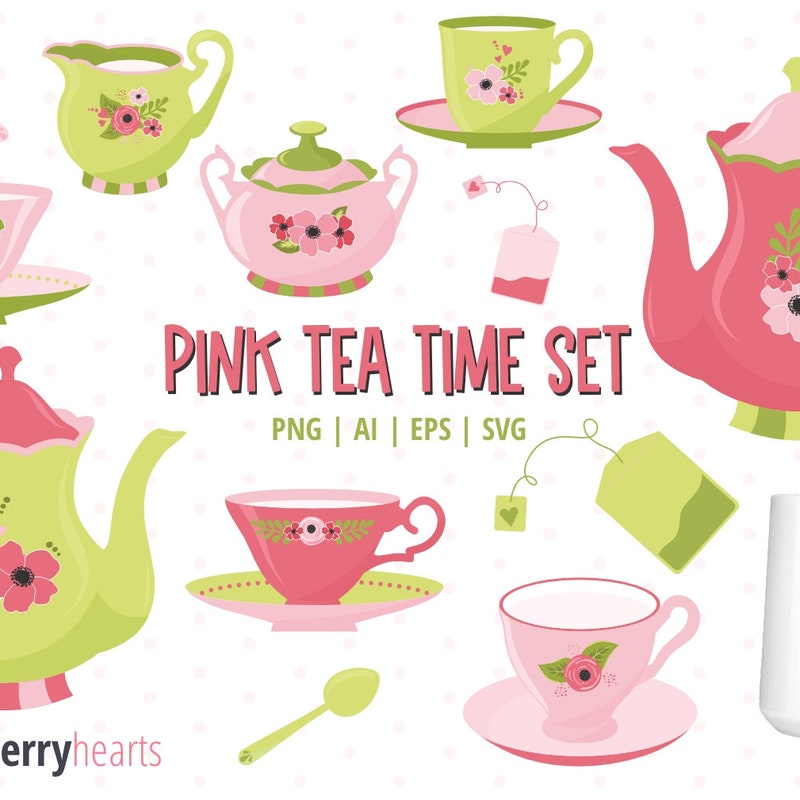 Tea Party Clipart - Etsy