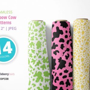 Rainbow Cow Print Patterns, Seamless Cow Print, Cow Digital Paper ...