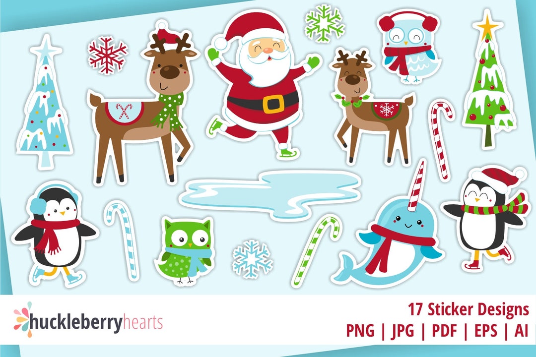 North Pole Stickers, Christmas Printable Stickers, Christmas Sticker ...