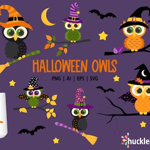 Halloween Clipart, Halloween Owls, Owl Clipart, Fall, Printable ...