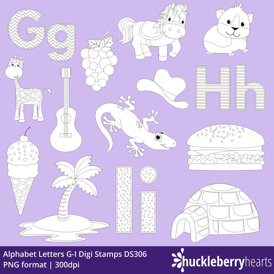 Alphabet Digital Stamps, Black and White, Small Commercial Use, #DS306 ...