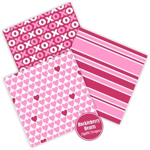 Valentine Paper, Valentine's Day Paper, Valentine Scrapbook Paper ...