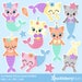 Mermaid Cat SVG, Mercat Svg, Mermaid Cat Clipart, Purrmaid Svg ...